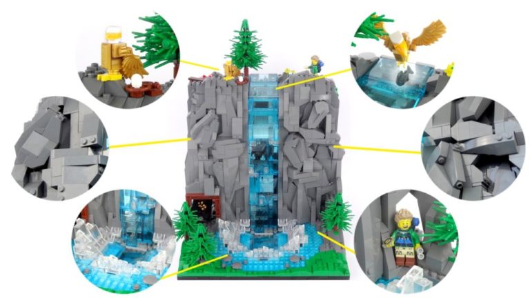 LEGO Ideas Working Waterfall - with Continuous Flowing Water bereikt ...