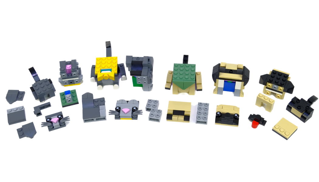 [Review] LEGO BrickHeadz Shorthair Cat & Kitten - German Shepherd ...