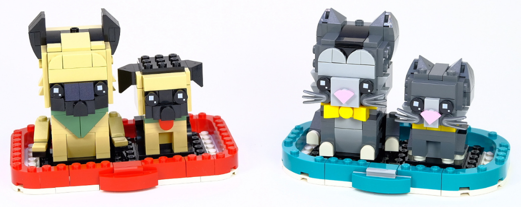 [Review] LEGO BrickHeadz Shorthair Cat & Kitten - German Shepherd ...