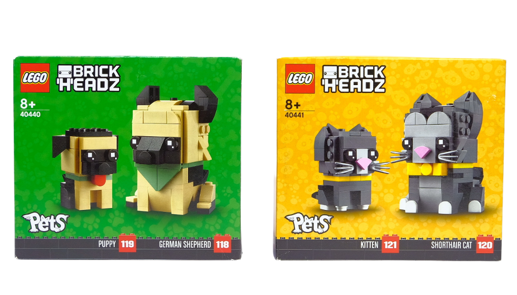 [Review] LEGO BrickHeadz Shorthair Cat & Kitten - German Shepherd ...