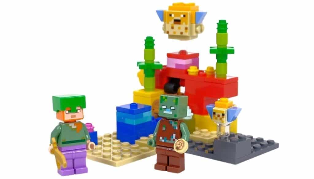[Review] LEGO Minecraft 21164 The Coral Reef - Bouwsteentjes.info