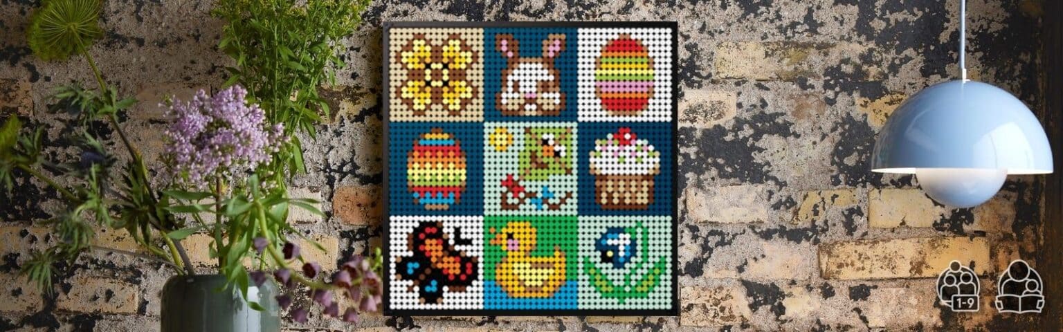 Gratis LEGO Art Project Pasen bouwinstructies - Bouwsteentjes.info