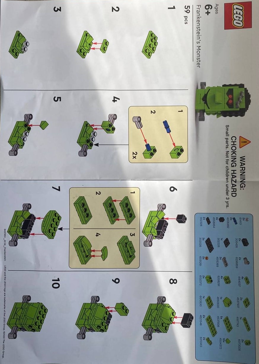 Gratis LEGO Monster van Frankenstein bouwset in LEGO Stores