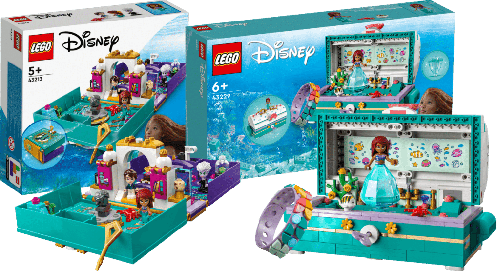 LEGO Disney 43213 Little Mermaid Story Book & LEGO Disney 43229 Ariel’s ...