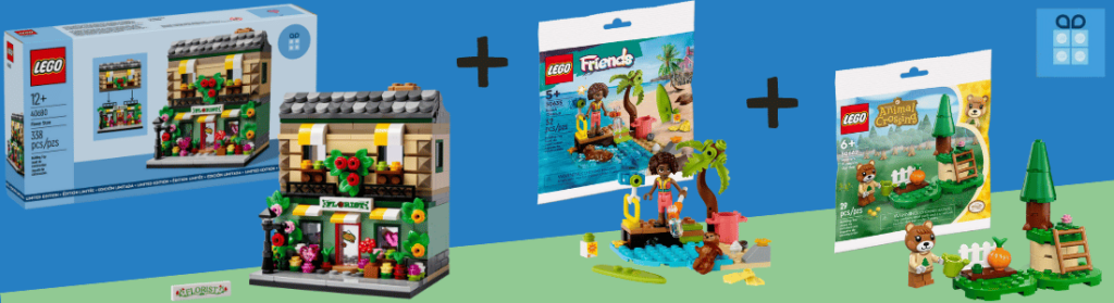 Gratis LEGO 40680 Flower Store, Beach Cleanup en Maple's Pumpkin Garden ...