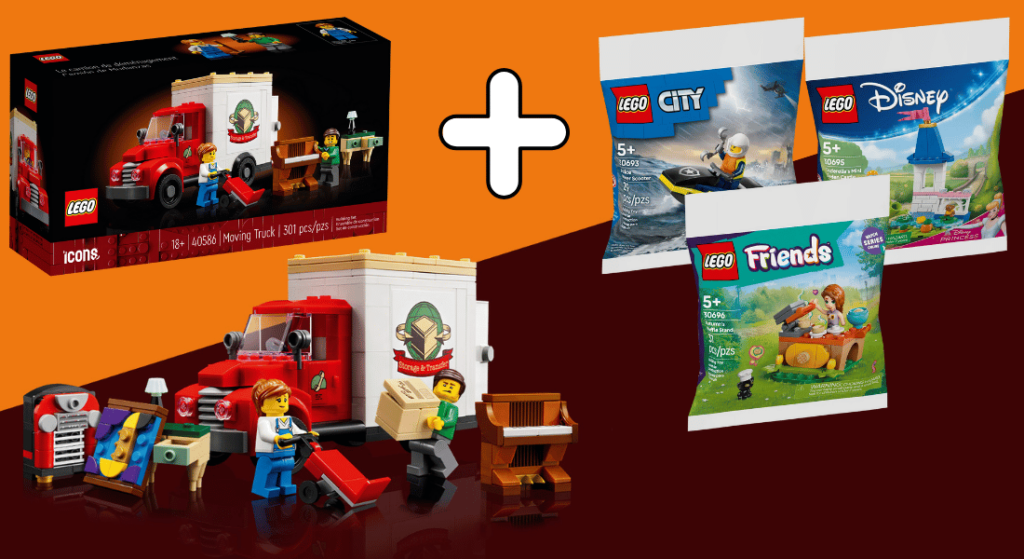 Gratis LEGO 40586 Moving Truck + 3 LEGO bags als cadeau bij aankopen