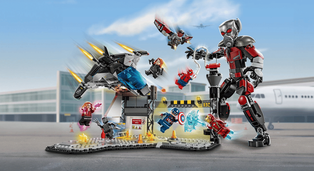 LEGO 76314 Captain America: Civil War Action Battle in de aanbieding ...