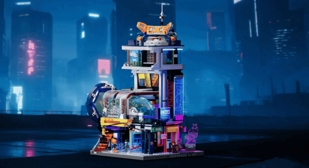 Lumibricks L9098 Floating Train Station onthuld als nieuwe Cyberpunk ...